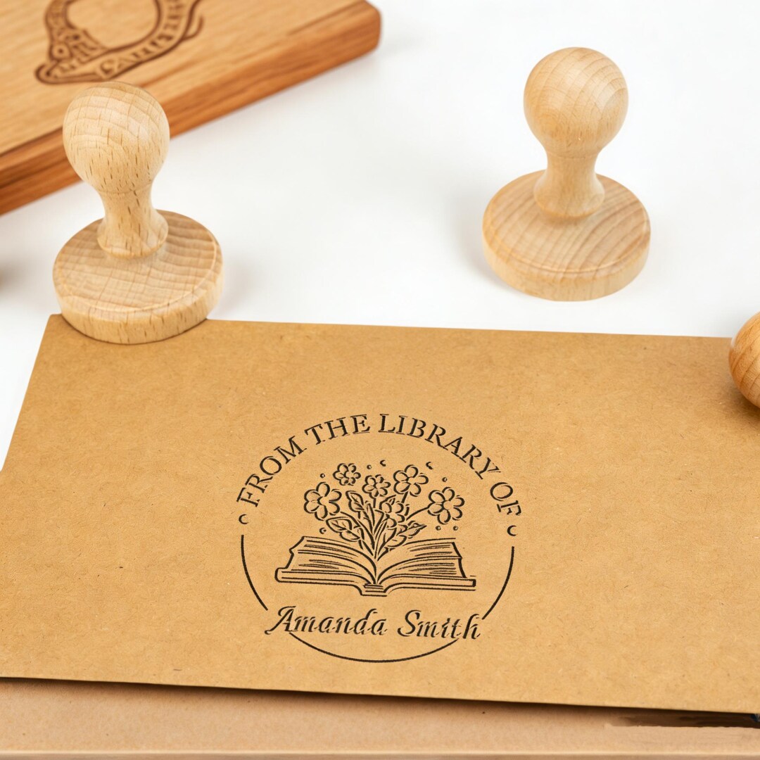 Custom Books Embosser,wedding Stamp,self Inking, From the Library Of ...