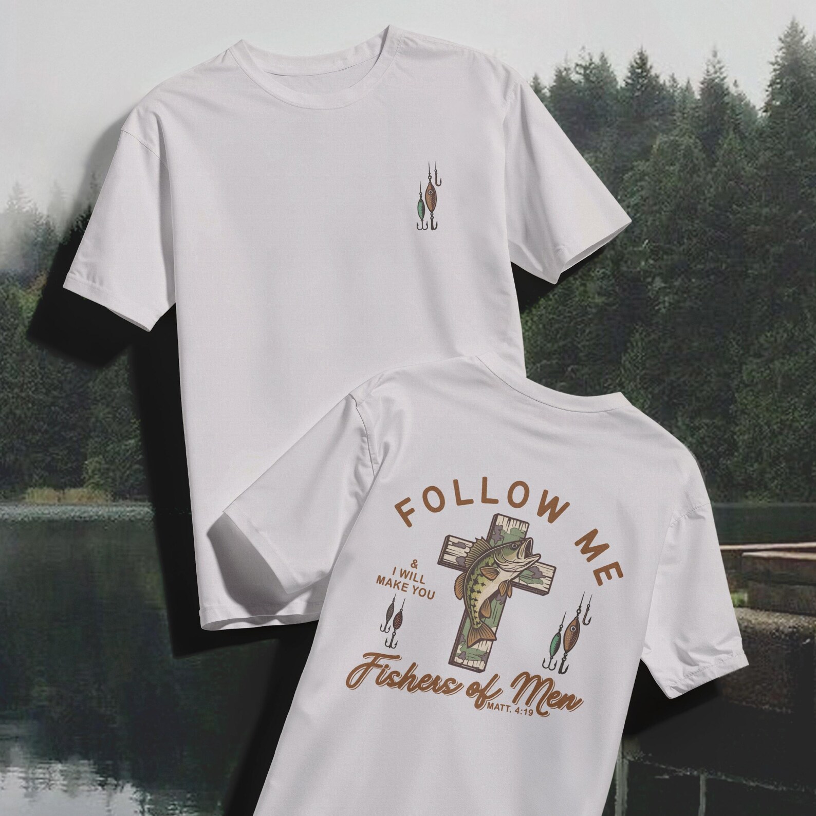 Fishers of Men PNG, Christian Fishing Graphic, Matthew 4:19 Bible Verse ...