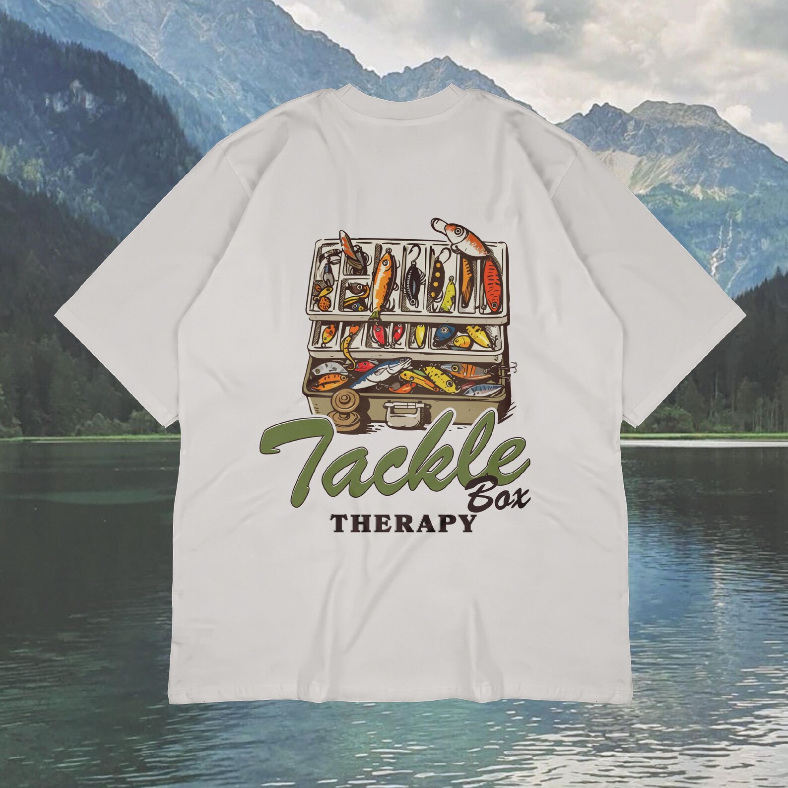 Tackle Box Therapy PNG, Fishing Shirt Back and Pocket Lures Sublimation ...