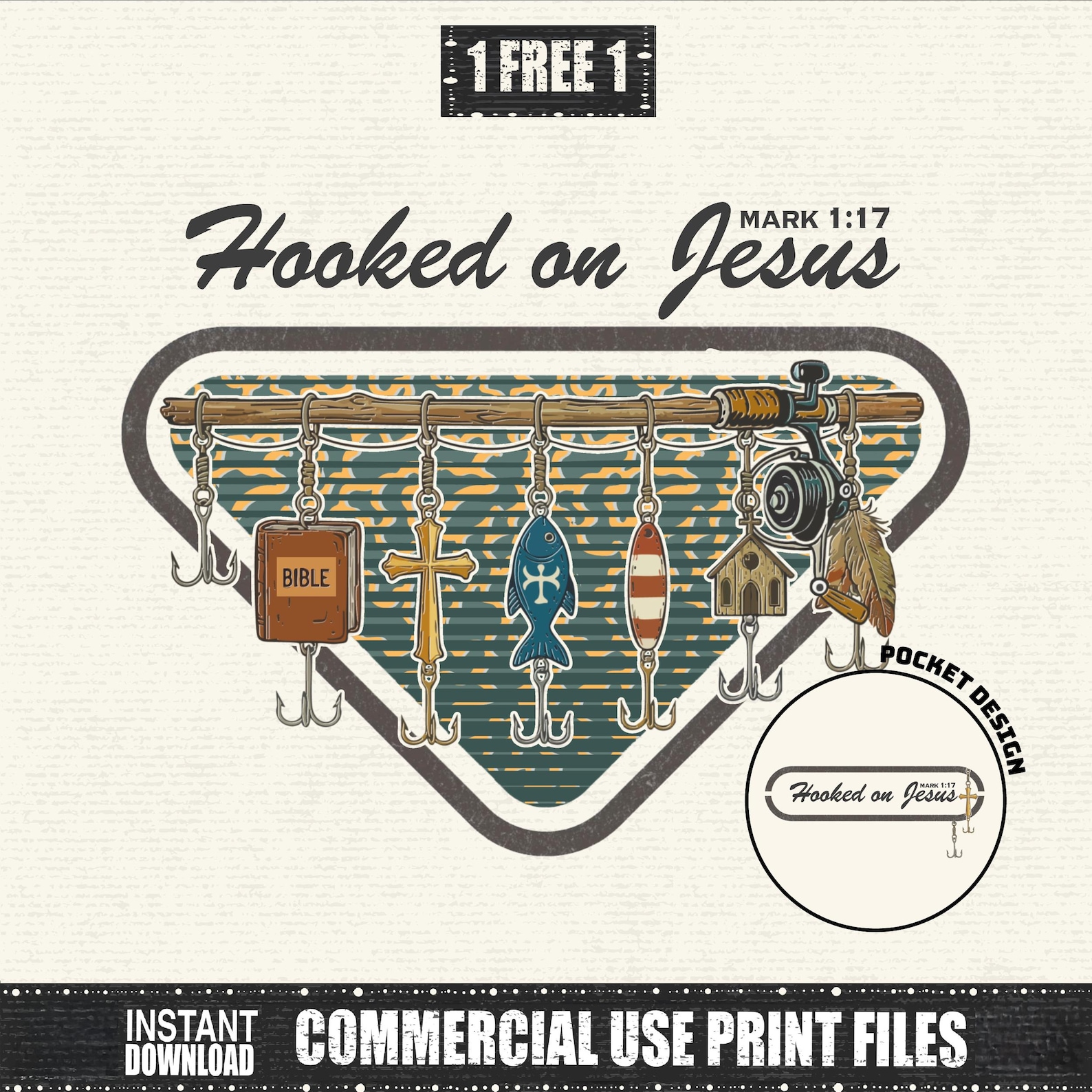 Hooked on Jesus PNG, Christian Fishing, Faith Fishing Sublimation ...