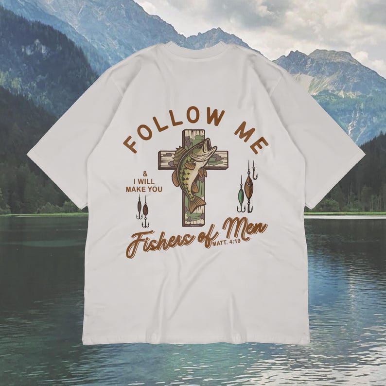 Fishers of Men PNG, Christian Fishing Graphic, Matthew 4:19 Bible Verse ...