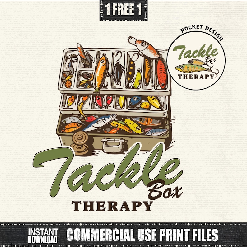 Tackle Box Therapy PNG, Fishing Shirt Back and Pocket Lures Sublimation ...