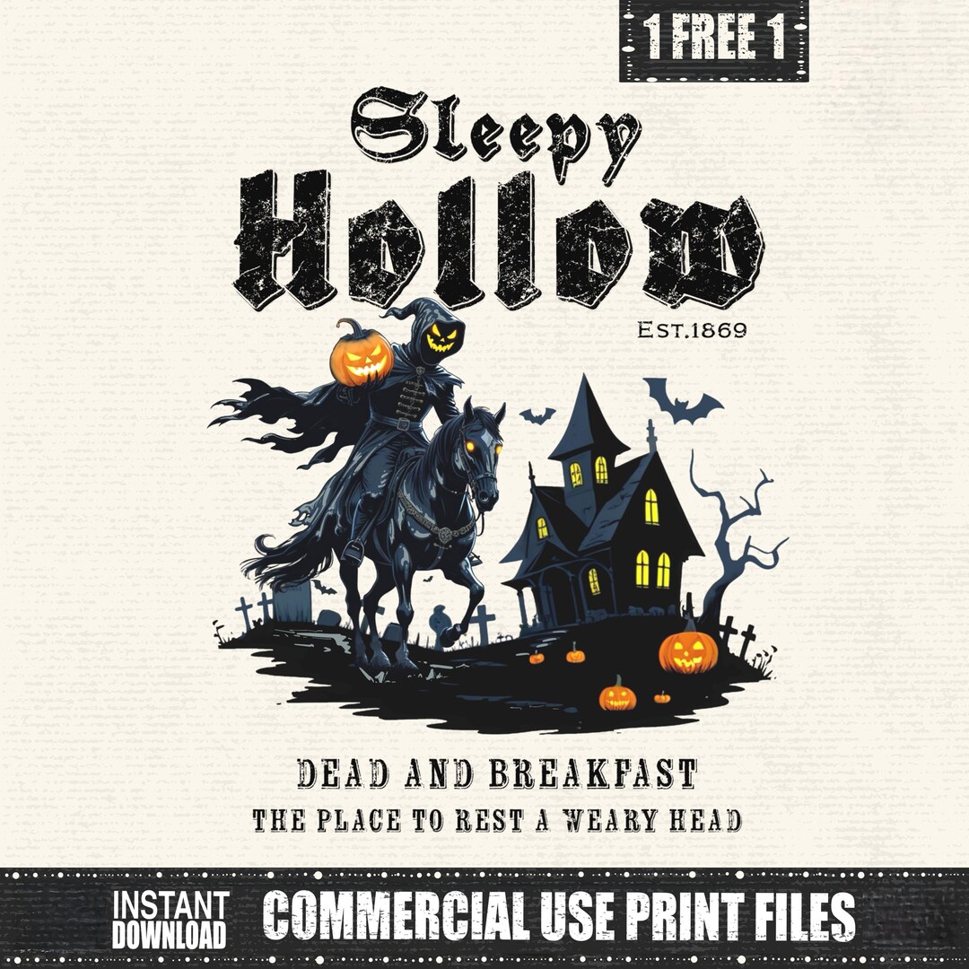 Sleepy Hollow PNG, Vintage Skeleton, Headless Horseman Halloween ...
