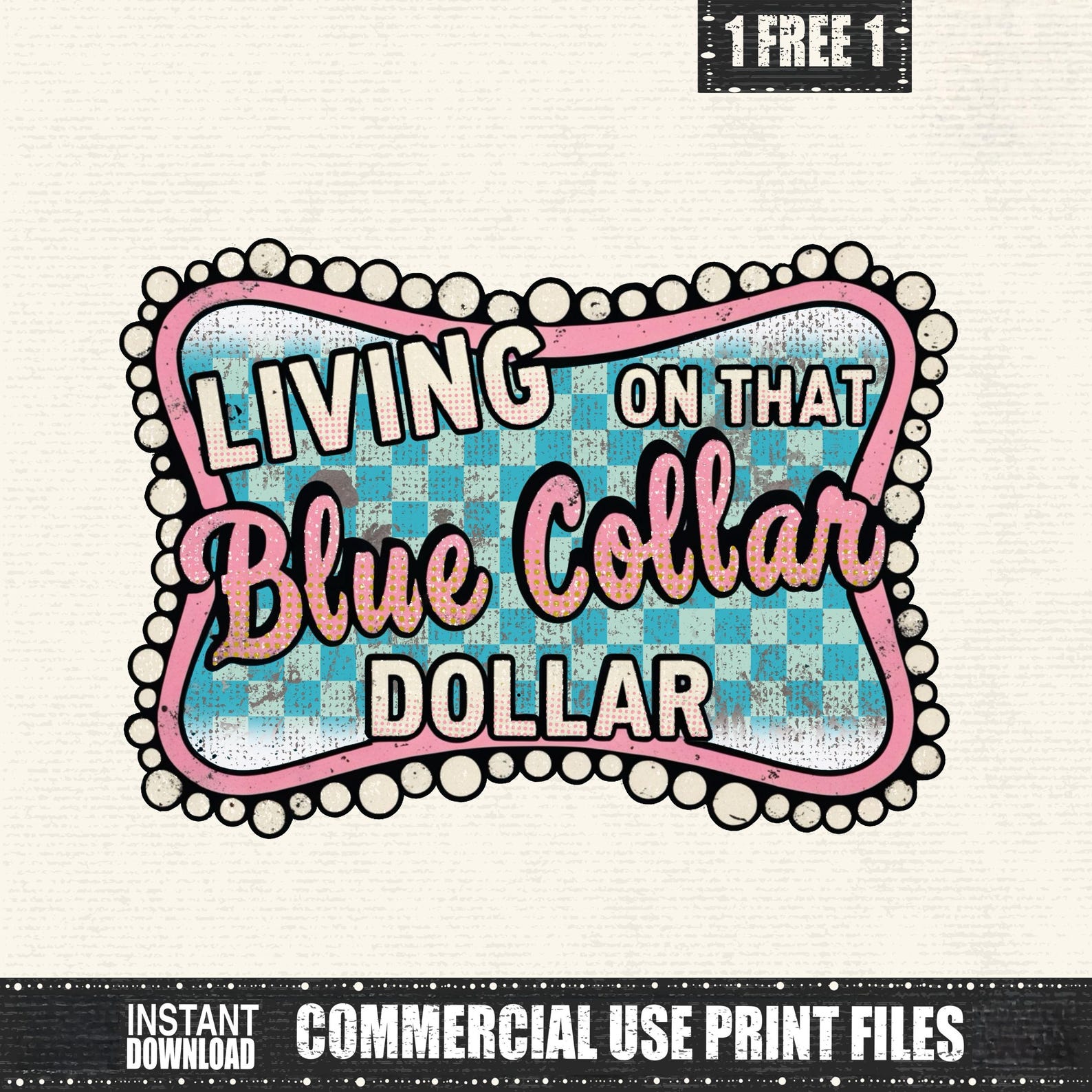 Living on That Blue Collar Dollar PNG, Patriotic Working Class Design ...