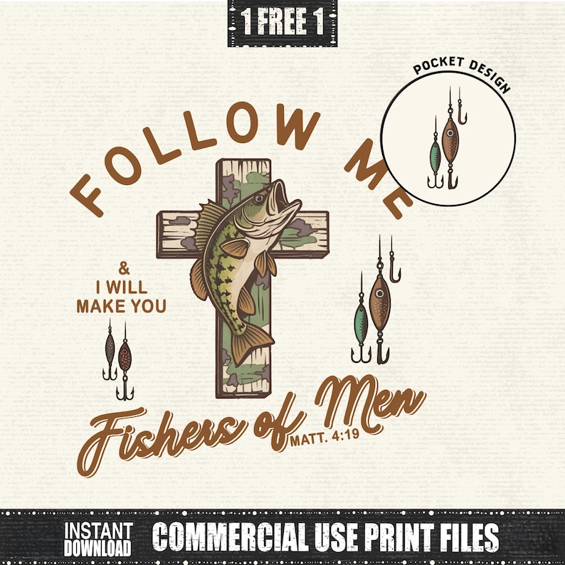 Fishers of Men PNG, Christian Fishing Graphic, Matthew 4:19 Bible Verse ...
