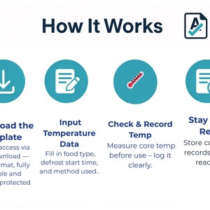 Printable Defrosting Log Template | HACCP Food Safety Record Sheet ...