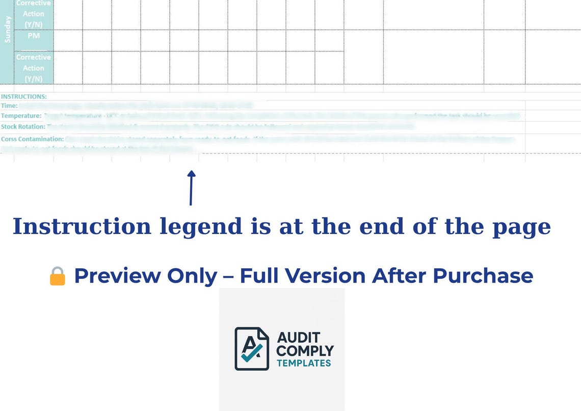 Editable HACCP Temperature Log | Fridge Freezer Record Sheet | Excel ...