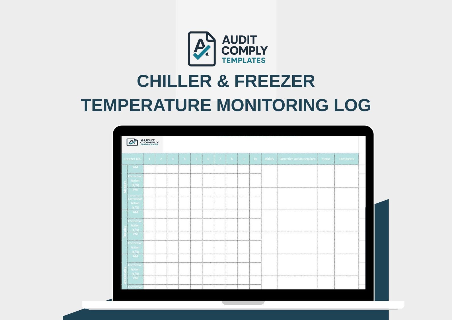 Editable HACCP Temperature Log | Fridge Freezer Record Sheet | Excel ...
