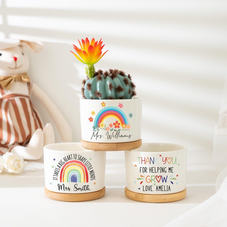 Custom Teacher Plant Pot,teacher Appreciation Gifts,thank You Gift for ...