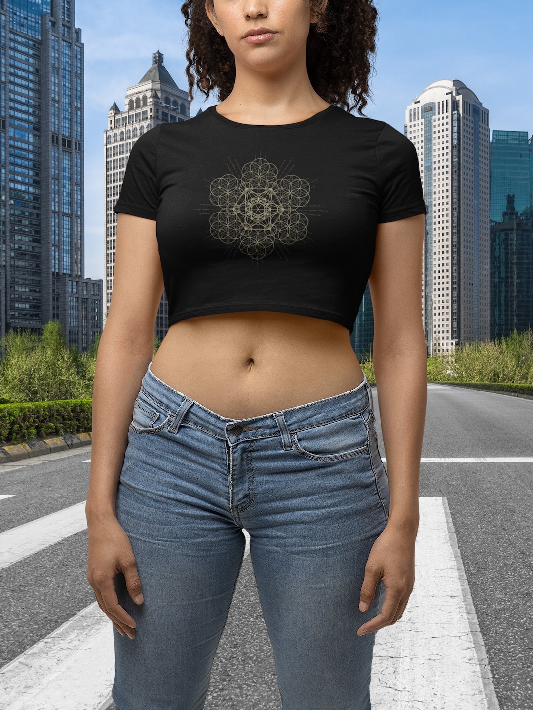 Metatron's Cube Crop Top: Sacred Geometry Festival Clothing - Etsy