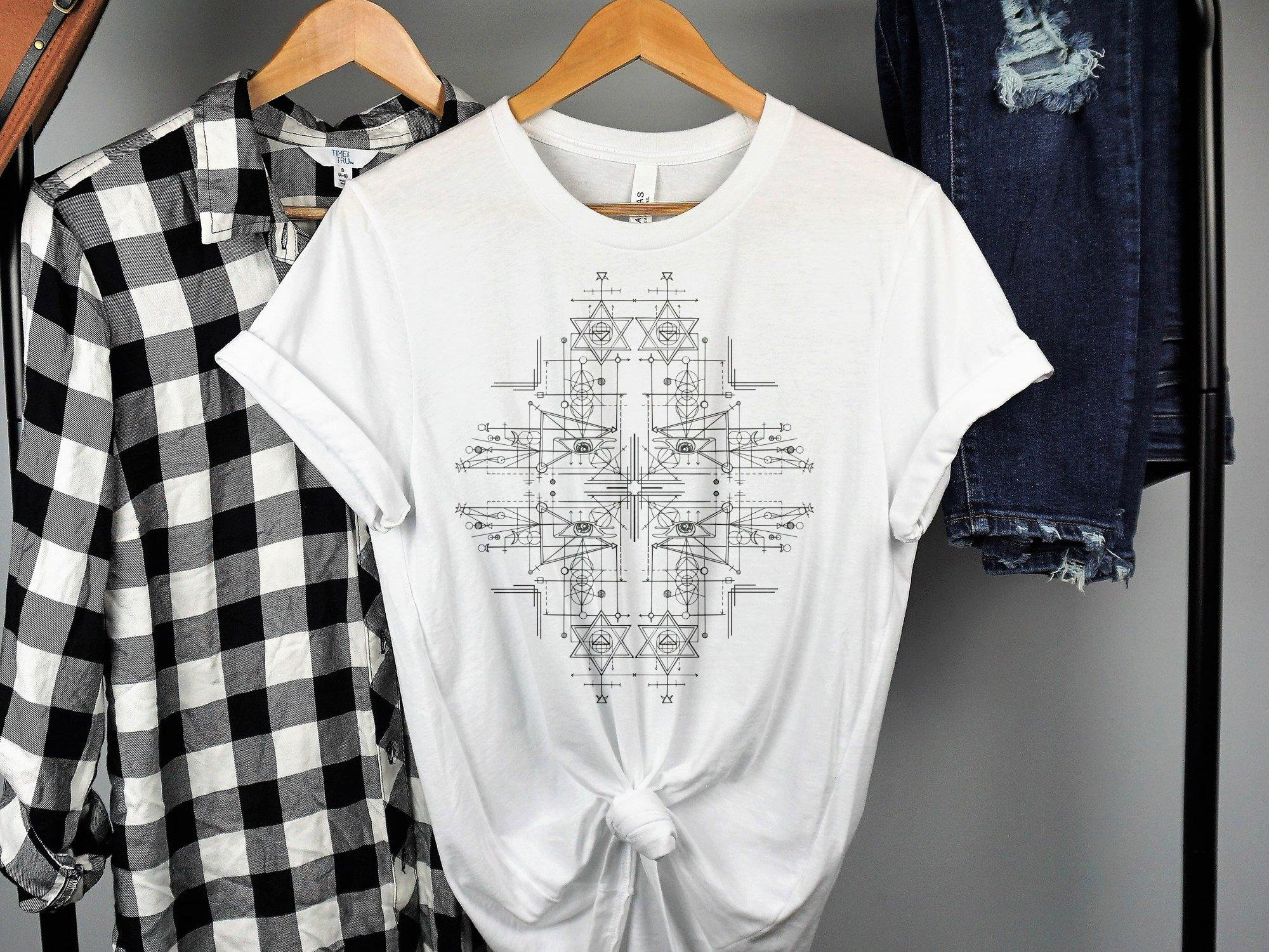 Star of David Circuitry Festival Shirt | Sacred Geometry | Festival ...