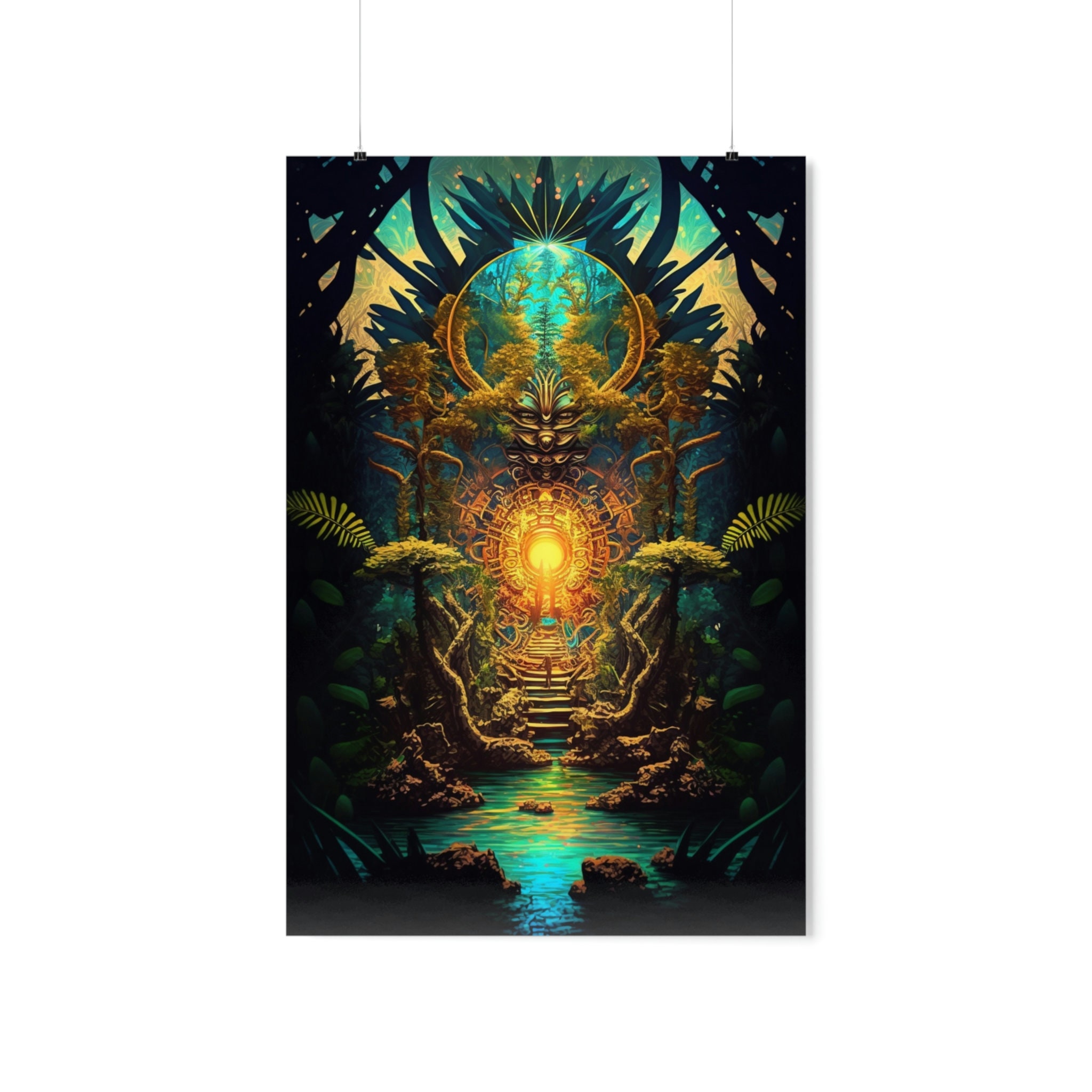 Mystical Realm Poster: DMT Spirit Wall Art Lush Jungle - Etsy