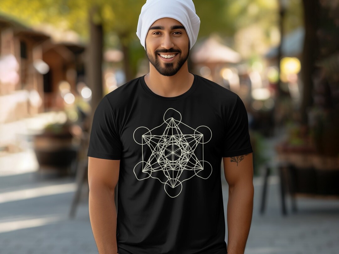 Cozy Metatron's Cube Shirt, Festival Clothing, Soft Merkaba Tee ...