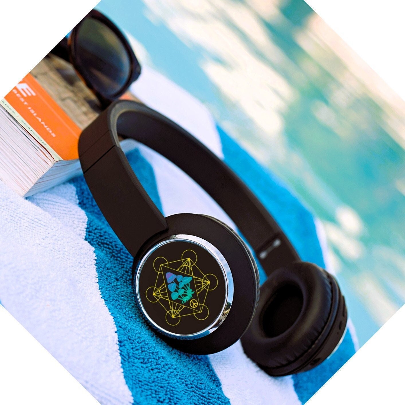 Sacred Geometry Headphones Metatron's Cube Magic - Etsy