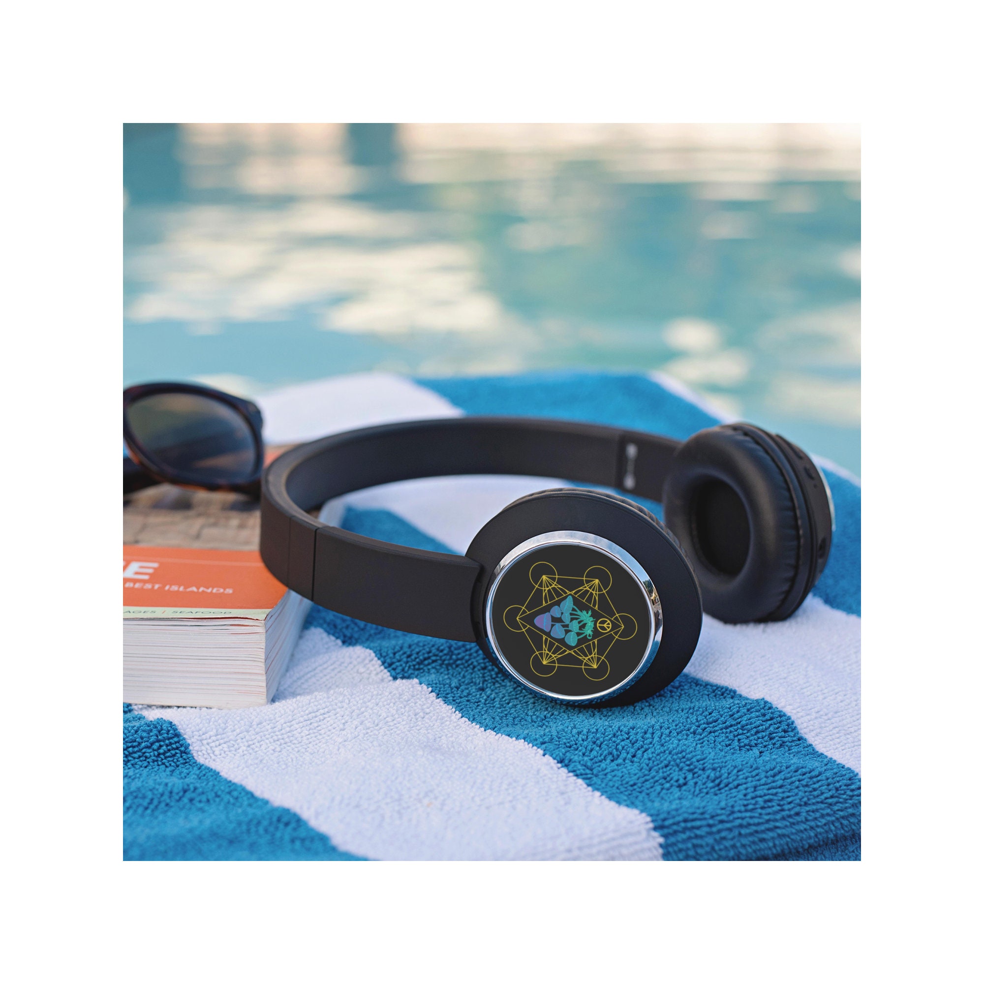 Sacred Geometry Headphones - Metatron's Cube - Magic Mushrooms ...
