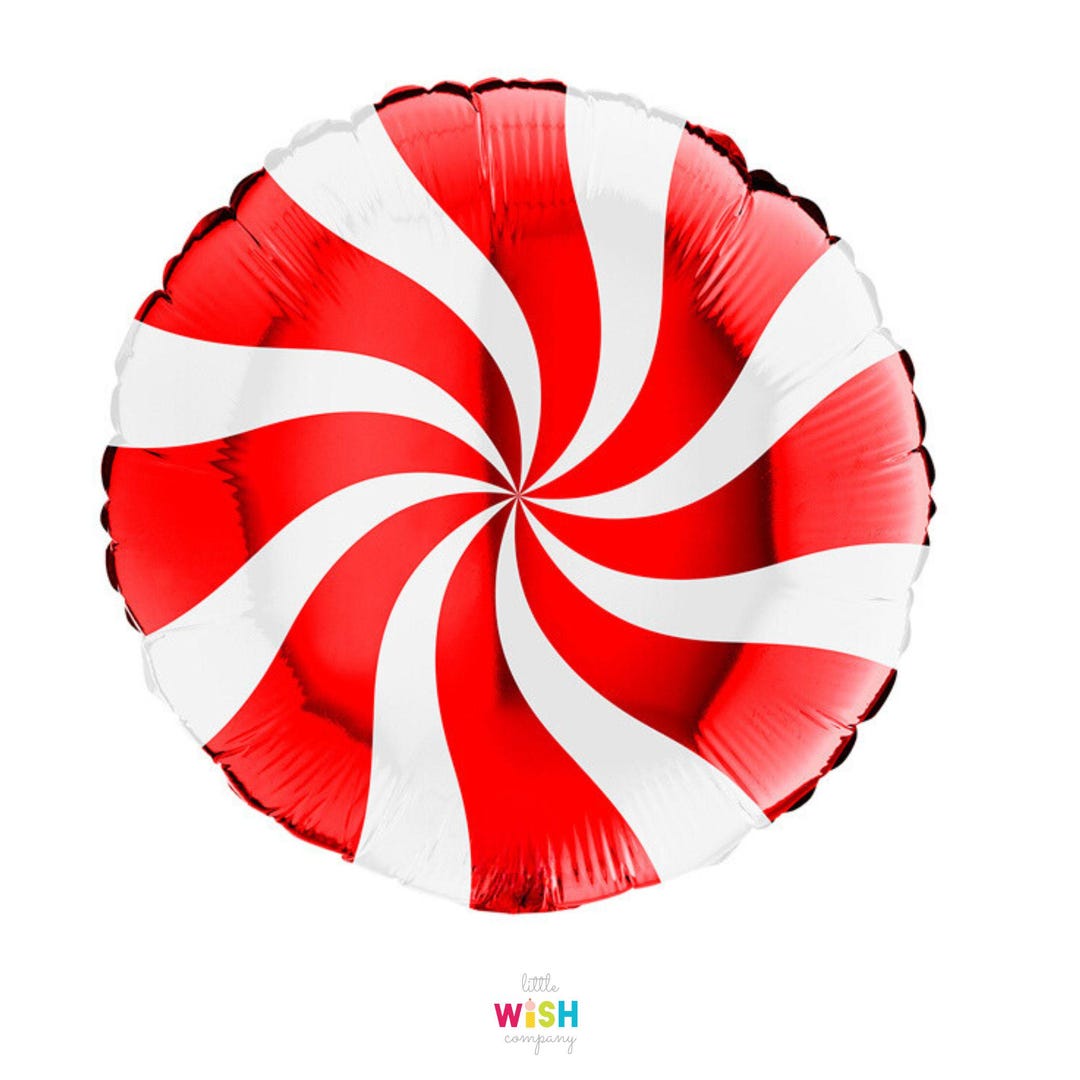 Red Lollipop Candy Swirl Balloons - 18 Inch or 36 Inch - Foil Mylar ...