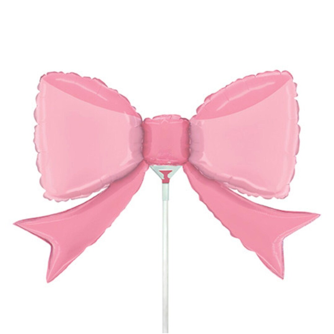Mini Pink Bow Mylar Balloons - 14 Inch - Birthday Party Balloons - Baby ...
