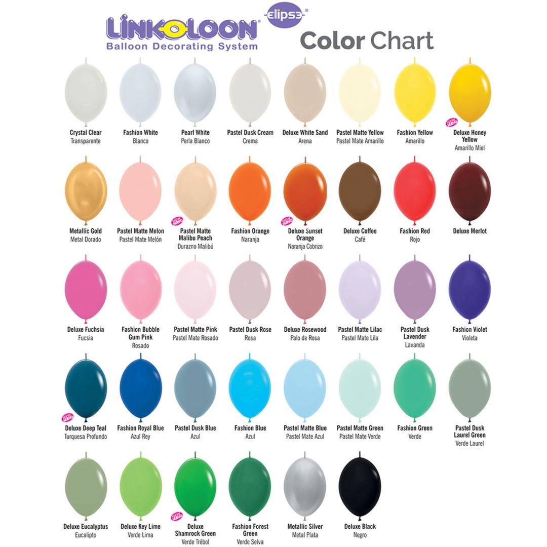 12 Inch Link-o-loon Sempertex Latex Balloons - Package 10 - Linking ...