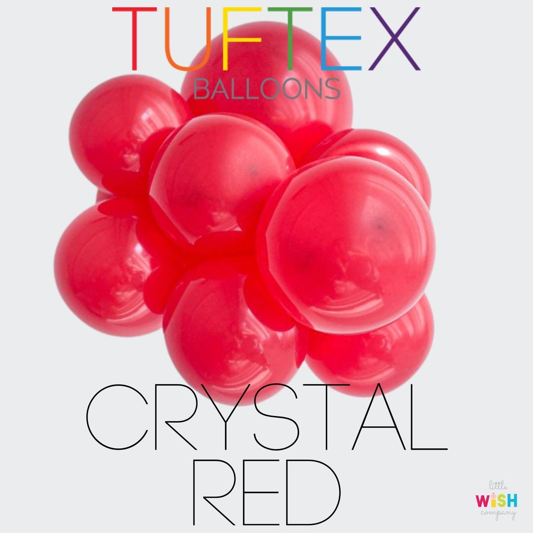 Tuftex Crystal Red Latex Balloons - 11”, 17”, 24”, 36” and 260 Sizes - Etsy
