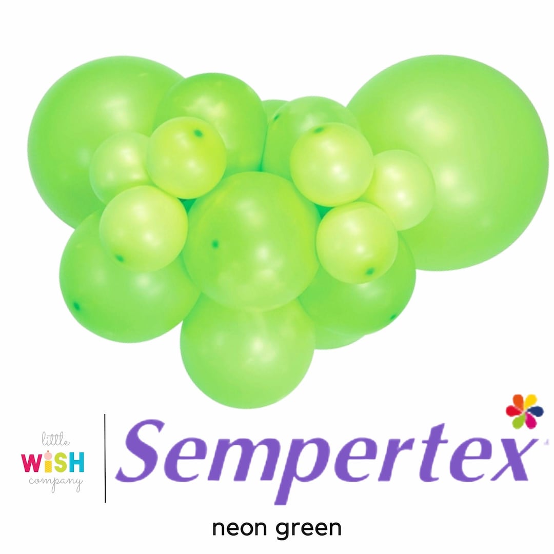 Neon Green Sempertex Latex Balloons - 5, 11, 18, 24 Inch Round, 260 ...