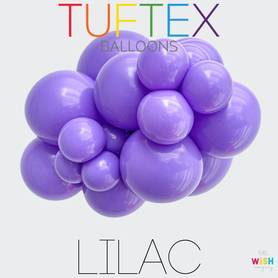 Tuftex Lavender Purple Latex Balloons - 5”, 11”, 17”, 24”, 36” and 260 ...