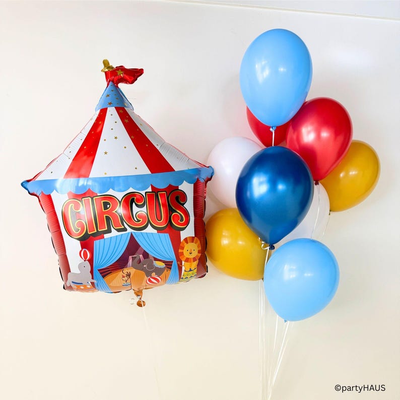 Circus Party Balloons Under The Big Tent Party Decor Happy Birthday