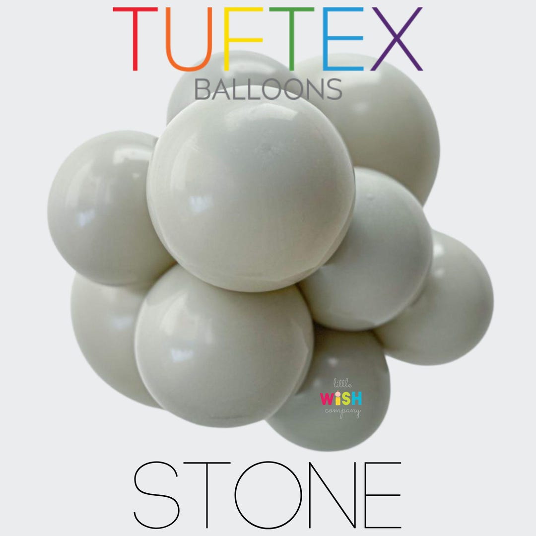 Tuftex Stone Beige Latex Balloons - 5”, 11”, 17”, 24”, 36” and 260 ...