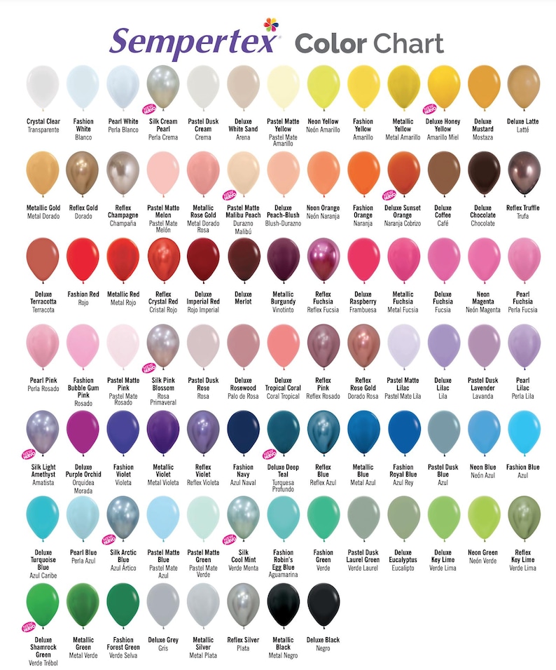 5 Inch - Sempertex Latex Balloons - Package 10 - Round Balloons ...