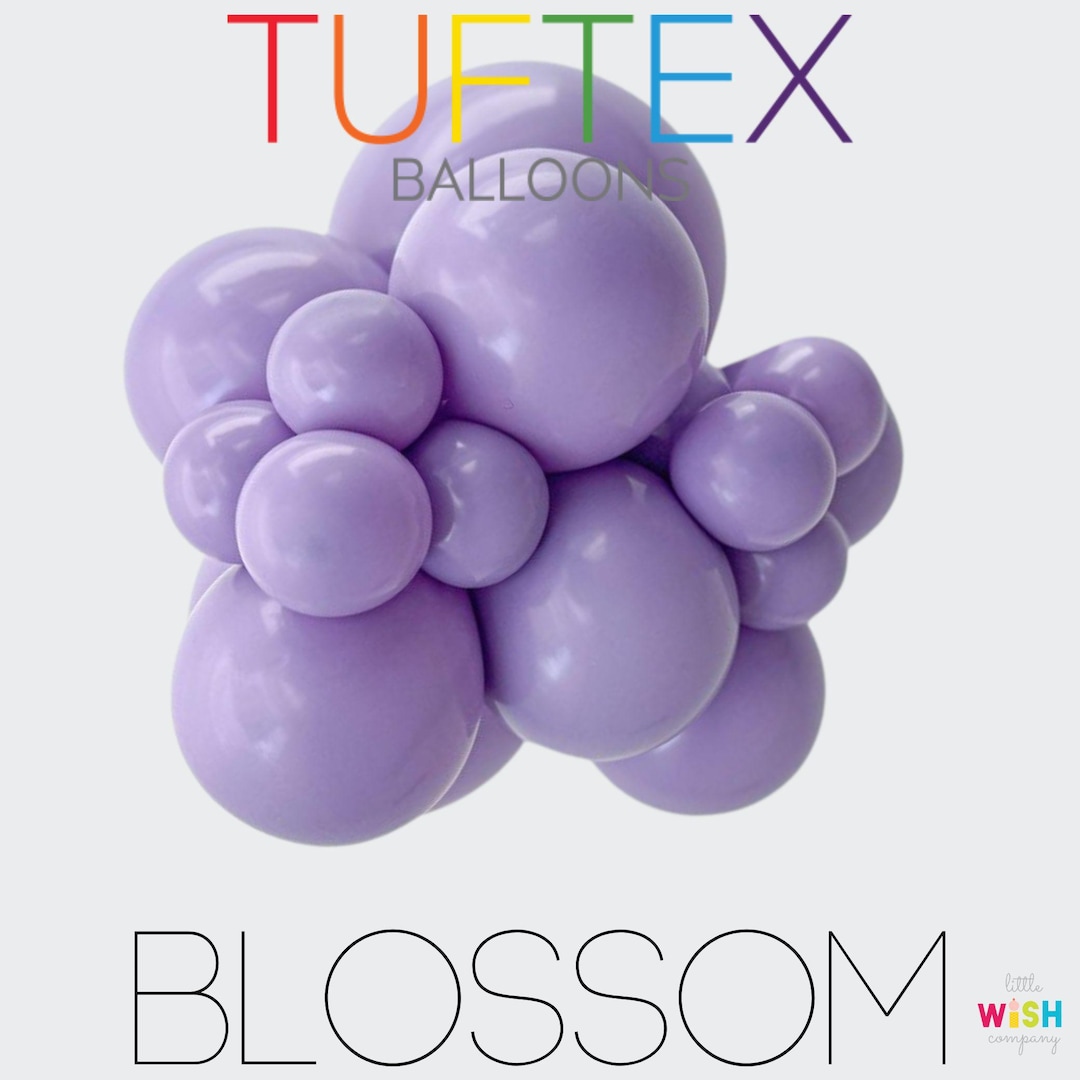 Tuftex Blossom Purple Latex Balloons - 5”, 11”, 17”, 24”, 36” and 260 ...