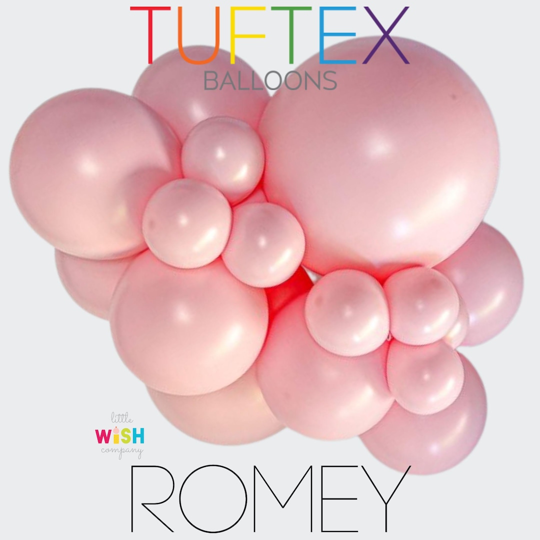 Tuftex Romey Pink Latex Balloons - 5", 11", 17", 24", 36" Round and 260 ...