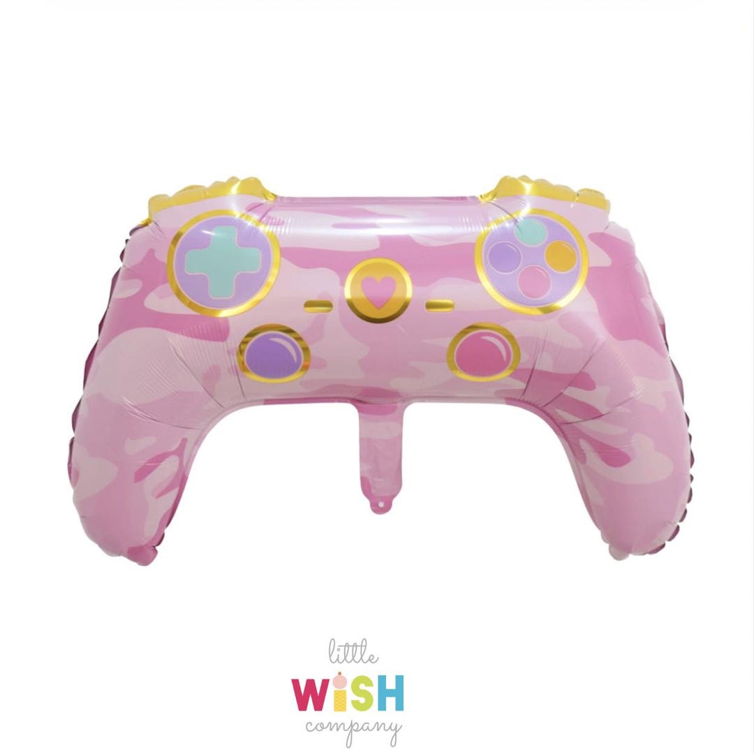Pink Game Controller Balloon - 25 Inch - Foil Mylar Gamer Birthday ...