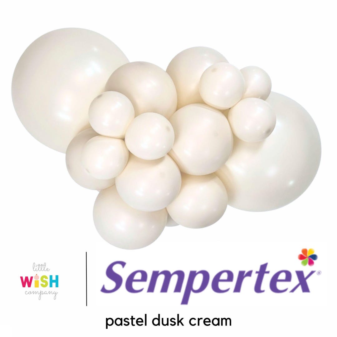Pastel Dusk Cream Sempertex Latex Balloons - 5”, 9", 11”, 18”, 24”, 36 ...