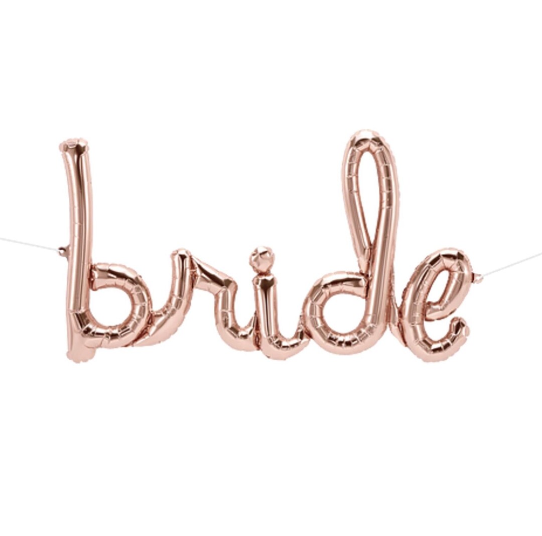Rose Gold Bride Script Balloons - Wedding Decoration - Engagement Party ...