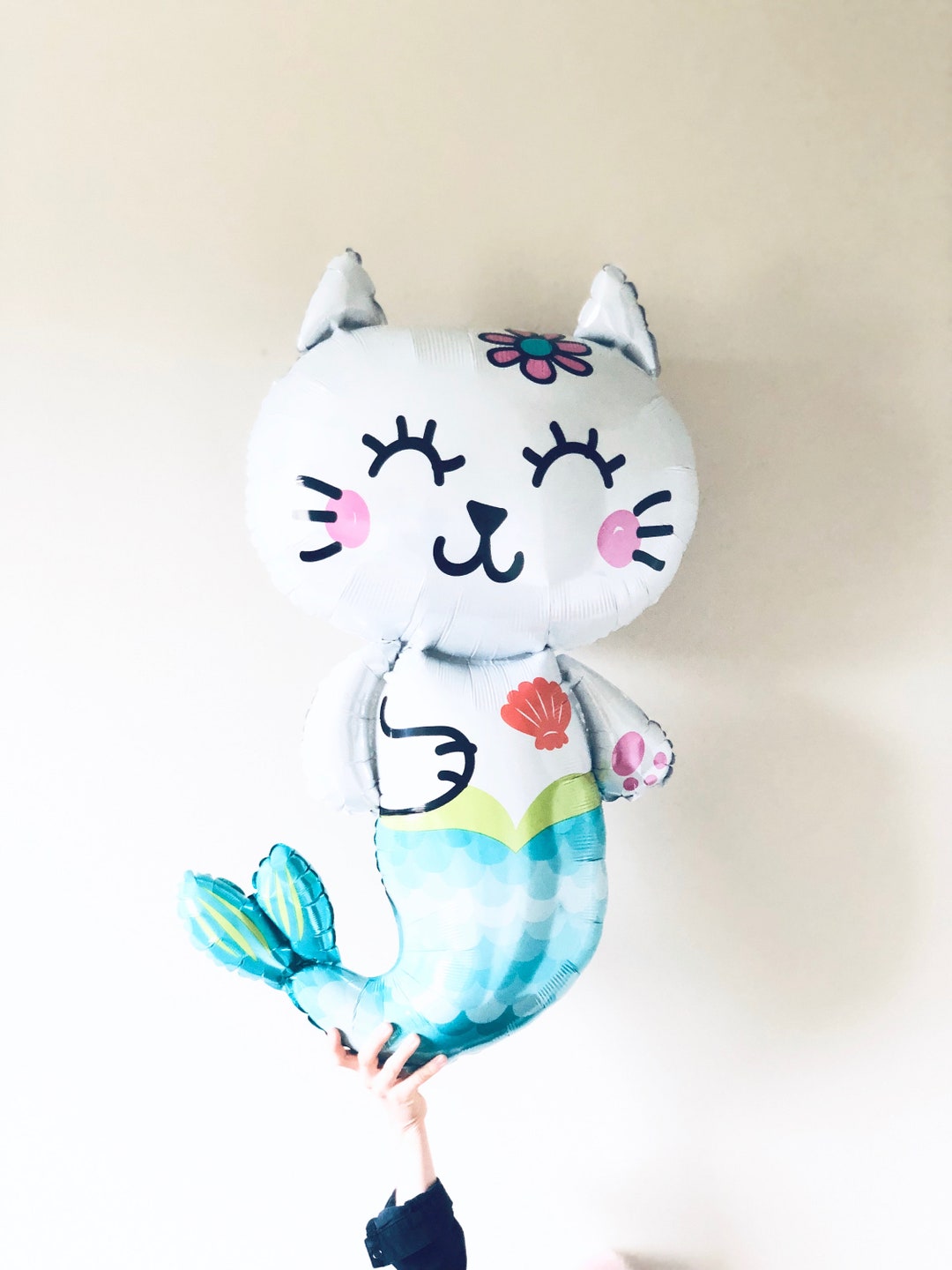 Mermaid Cat Shape Kitty Foil Mylar Balloons - 31 Inch - Etsy