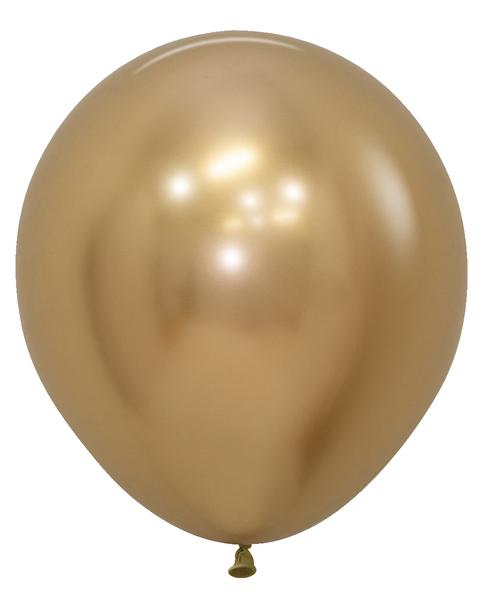 Sempertex Reflex Gold Latex Balloons - 5”, 11”, 18”, 24” Round Balloons ...