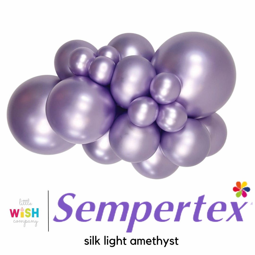 Sempertex Silk Light Amethyst Purple Latex Balloons - 5, 11, 18, 24 ...