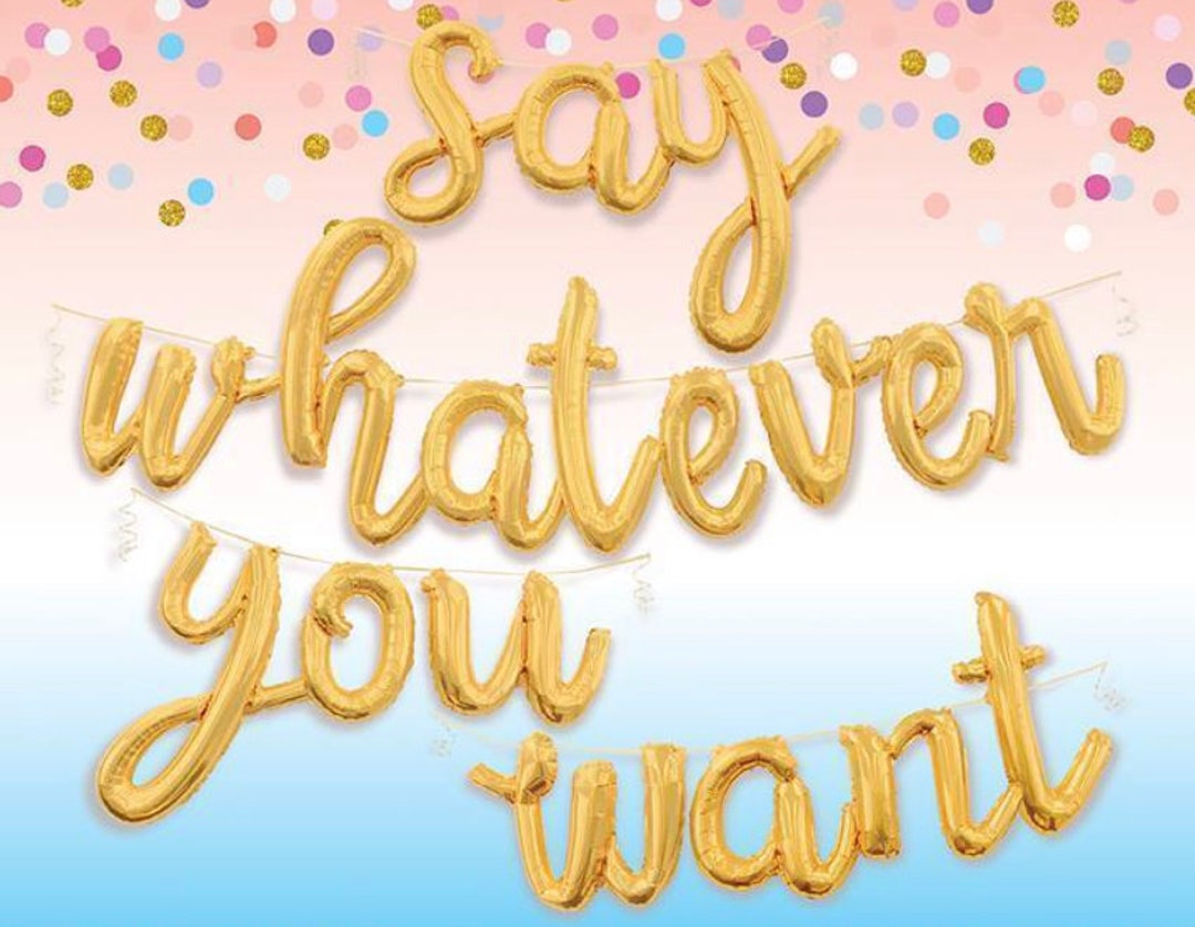 Custom Word Balloons - Script Letter Balloons - Silver - Gold - Cursive ...