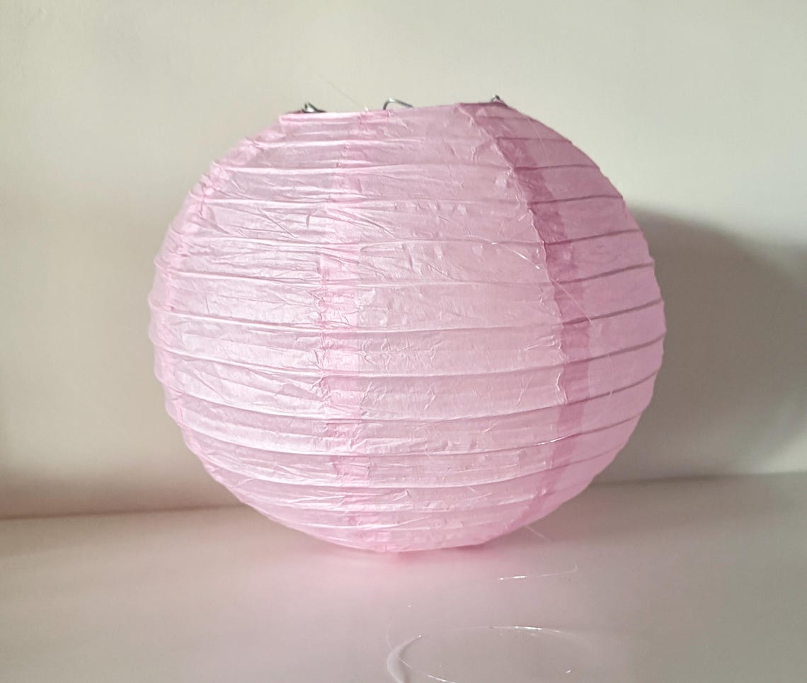 Pink Paper Lantern - 10 Inch - 25 Cm - Hanging Decoration - Etsy