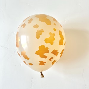 Gold Cow Print Latex Balloons - White Sand - Package 6 - 11 Inch - Etsy