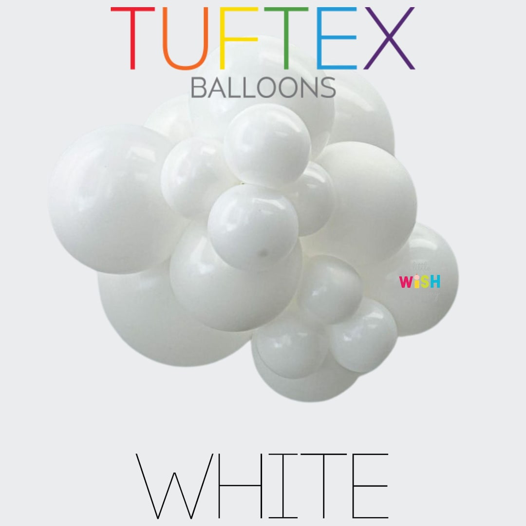 Tuftex White Latex Balloons - 5”, 11”, 17”, 24”, 36” and 260 Sizes - Etsy
