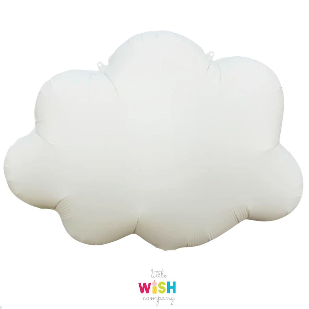 Matte White Cloud Balloons - 30 Inch - Birthday Party Decor - Baby ...