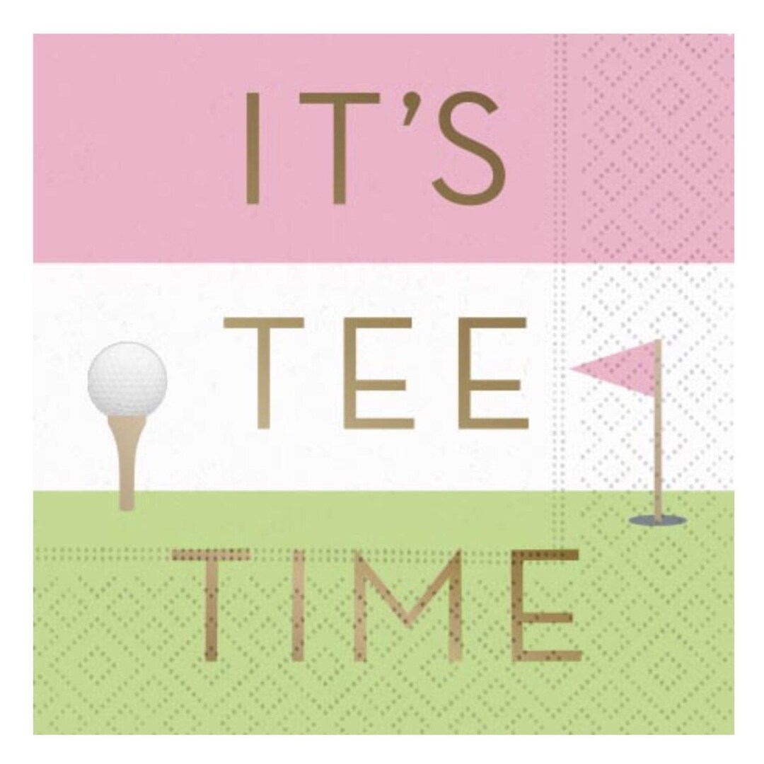 It’s Tee Time Golf Cocktail Napkins - Set 16 - 5 Inch - Etsy