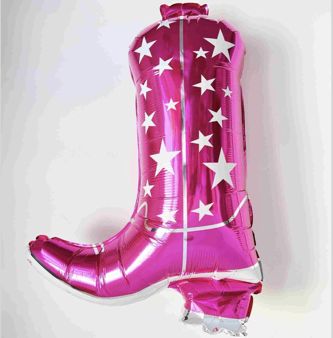 Pink Cowgirl Boot Foil Mylar Balloons - 26 Inches - Cowgirly - Last ...