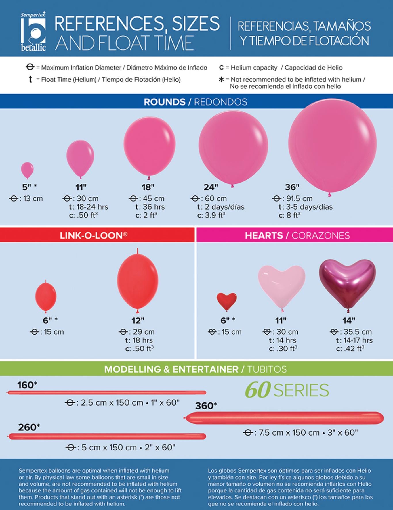 18 Inch - Sempertex Latex Balloons - Package 6 - Round Balloons ...