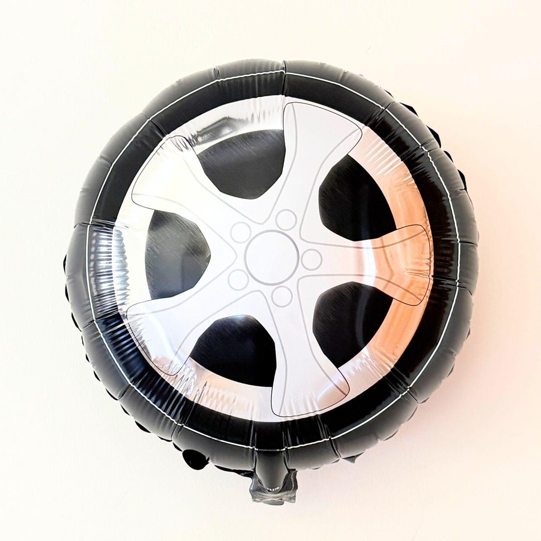 Race Car Tire Balloons - 18 Inch - Foil Mylar - Race Car Party - Two ...