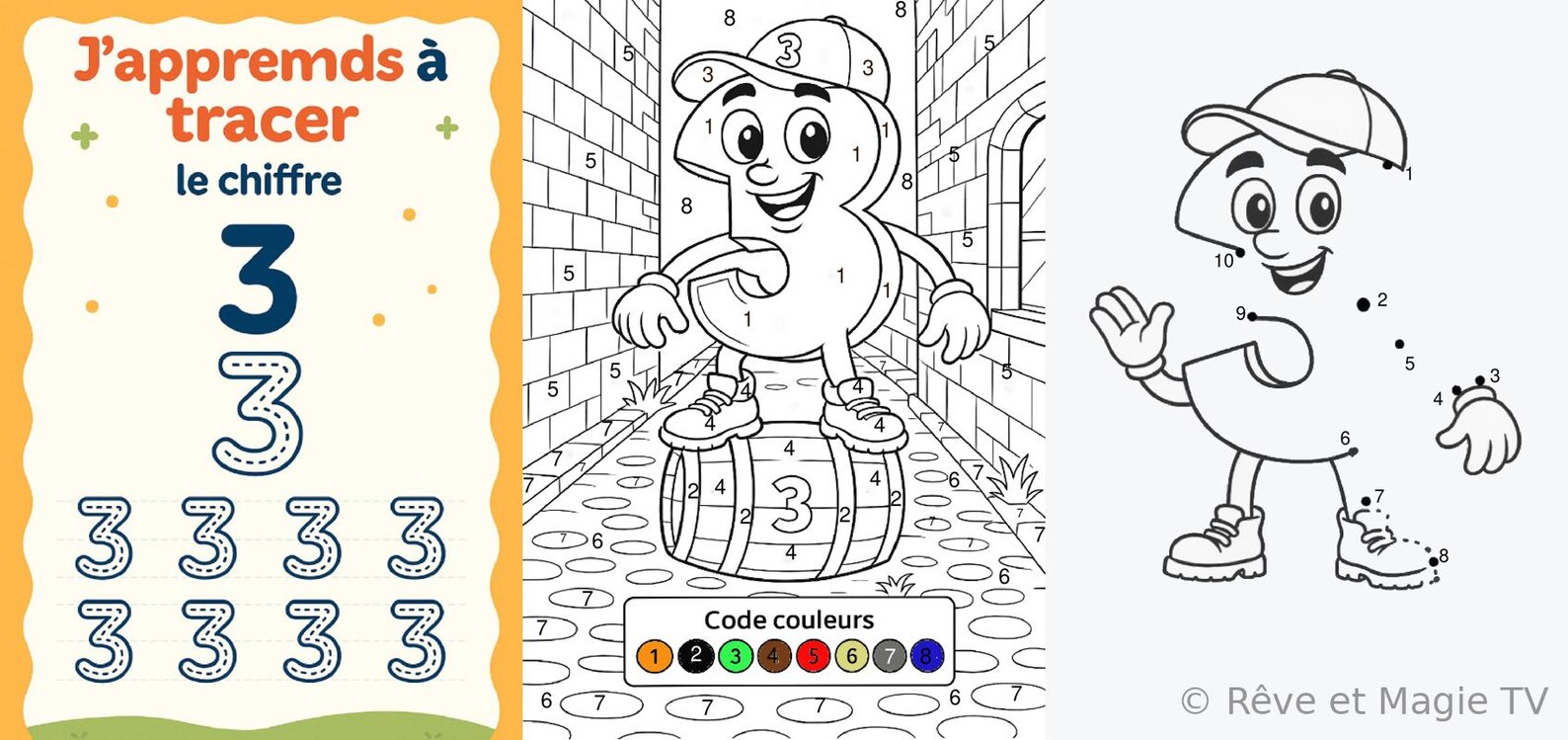 Number 3 Printable Activity Kit – Kindergarten 3-5 Years Old ...