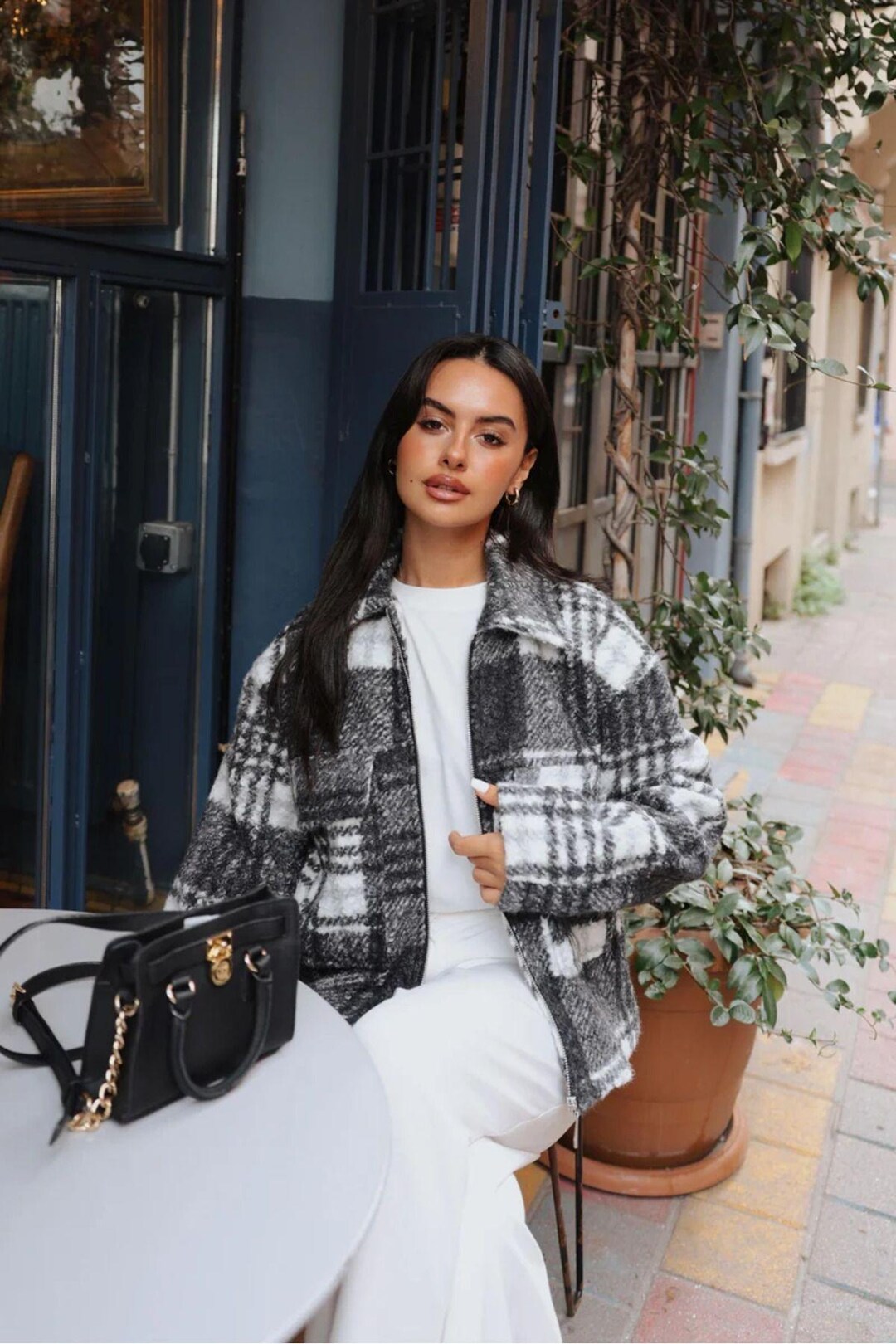 Women’s Plaid Wool Coat – Checkered Pattern Warm Winter Overcoat - Etsy
