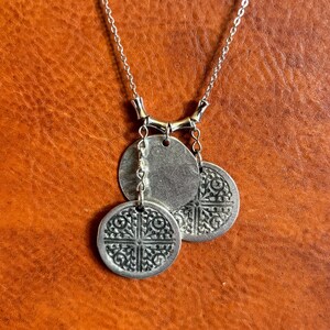 Triple Greek Byzantine Coin Necklace - Etsy