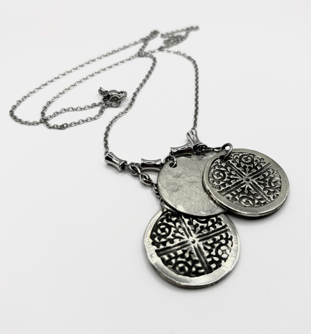 Triple Coin Necklace - Etsy