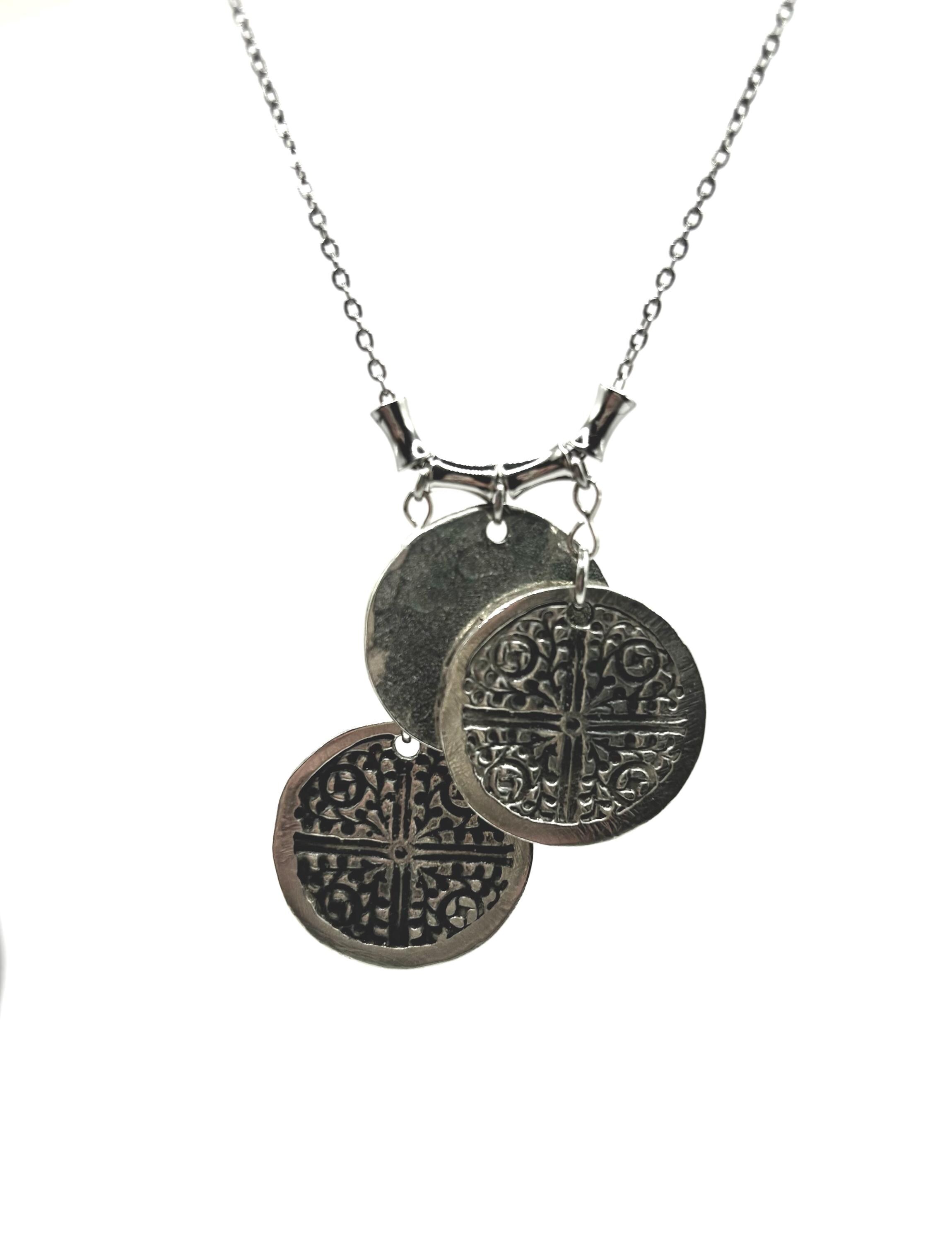Triple Greek Byzantine Coin Necklace - Etsy